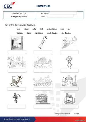 RS2_Funnybones_Lesson 1_Homework. Interactive worksheet | TopWorksheets