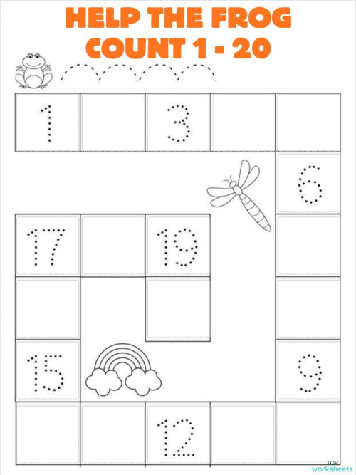 COUNTING AND WRITING 1-20. Interactive worksheet | TopWorksheets