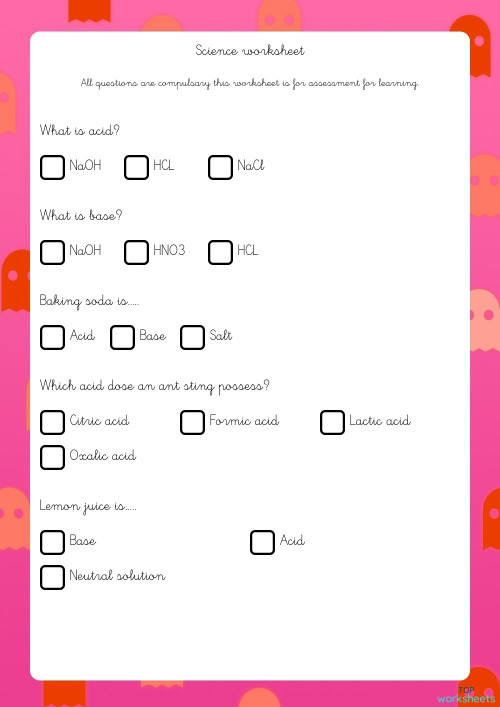 Science worksheet. Interactive worksheet | TopWorksheets