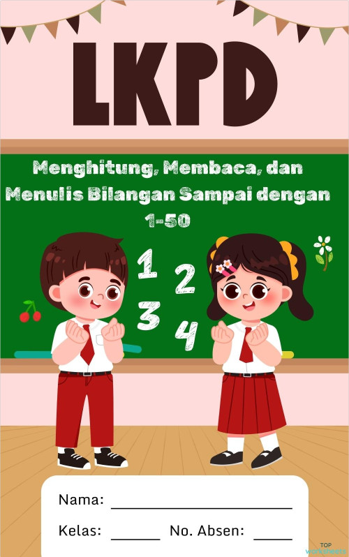 LKPD Membaca, Menghitung dan Menulis Bilang 1-50. Lembar kerja ...