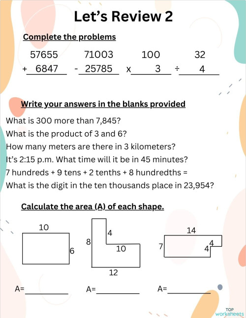 Let’s Review 2. Interactive worksheet | TopWorksheets