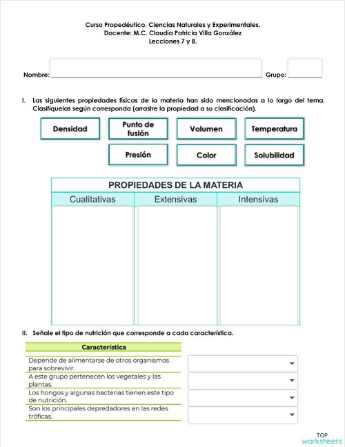TAREA 4 PROP23. Ficha interactiva | TopWorksheets