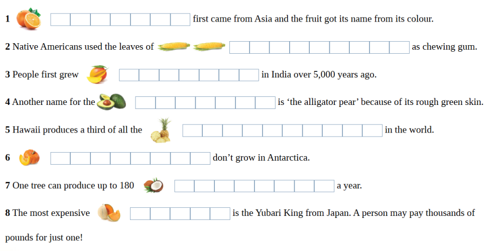 FRUIT/VEGETABLES A2. Interactive worksheet | TopWorksheets