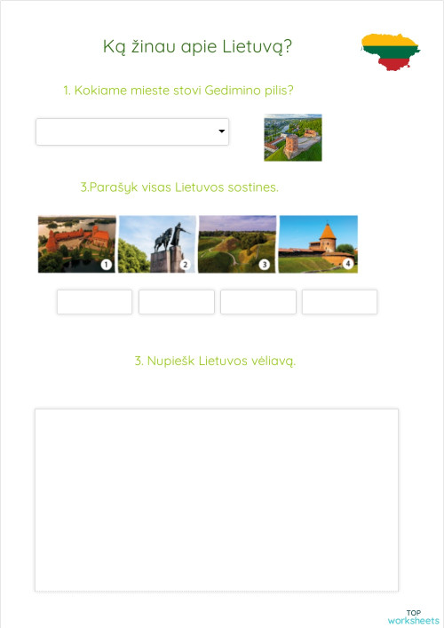 Interactive worksheets and online exercises in lithuanian | TopWorksheets