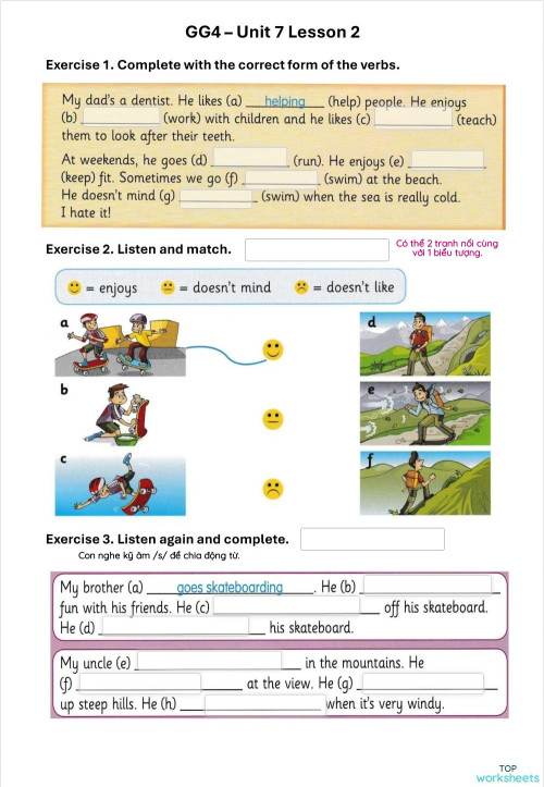 GG4 - Unit 7 Lesson 2. Interactive worksheet | TopWorksheets