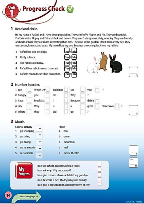 Progress Check NM 5 UNIT 1.. Interactive worksheet | TopWorksheets