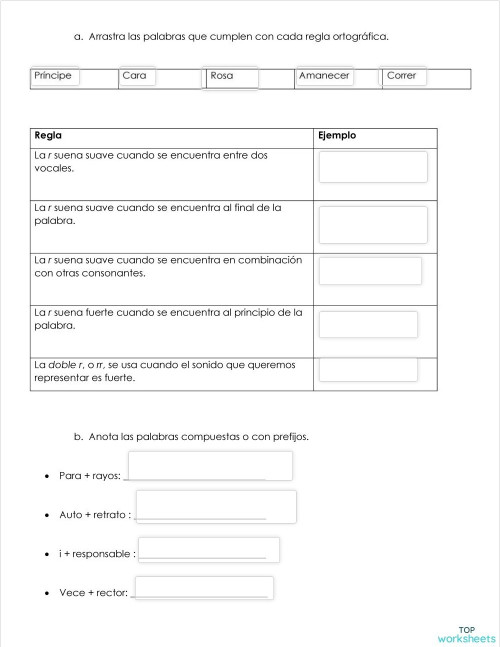 Adverbios de lugar y tiempo. Ficha interactiva | TopWorksheets