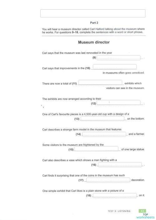 Fce Test 3 Listening Interactive Worksheet Topworksheets - V Fce Test 3 Listening Interactive Worksheet Topworksheets - V
