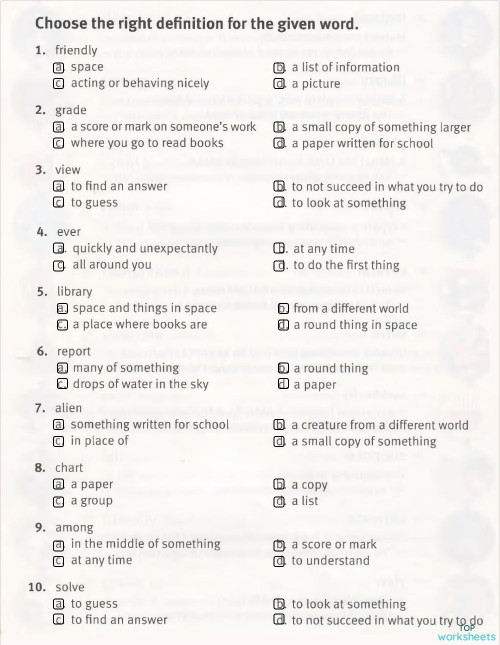 the report. Interactive worksheet | TopWorksheets