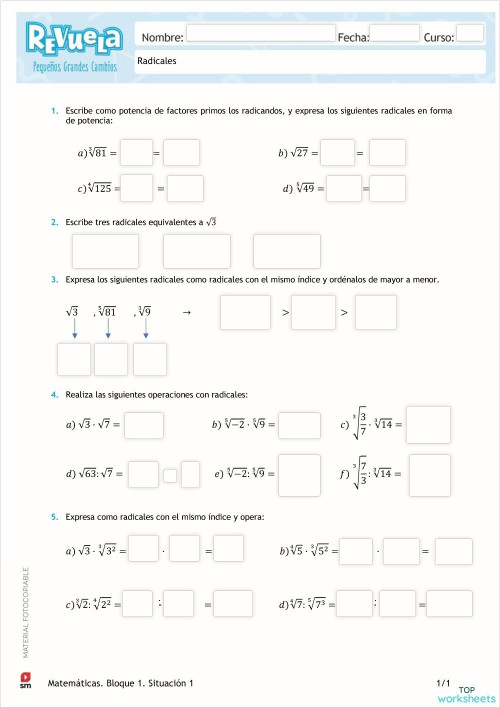 Números Reales: fichas interactivas y ejercicios online | TopWorksheets
