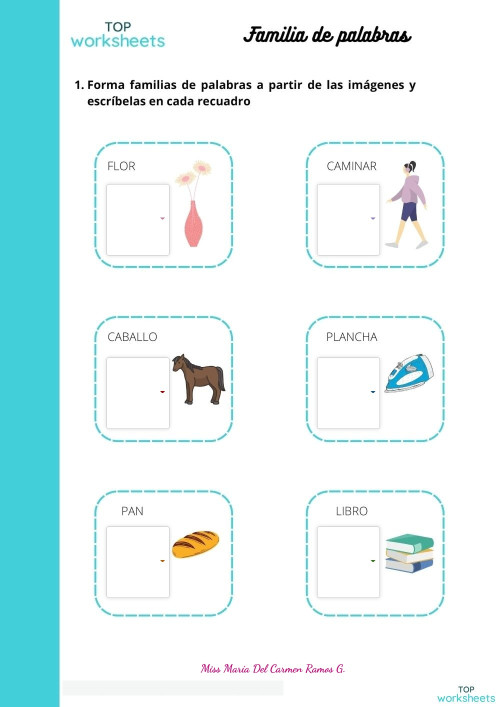 FAMILIA DE PALABRAS. Ficha interactiva | TopWorksheets
