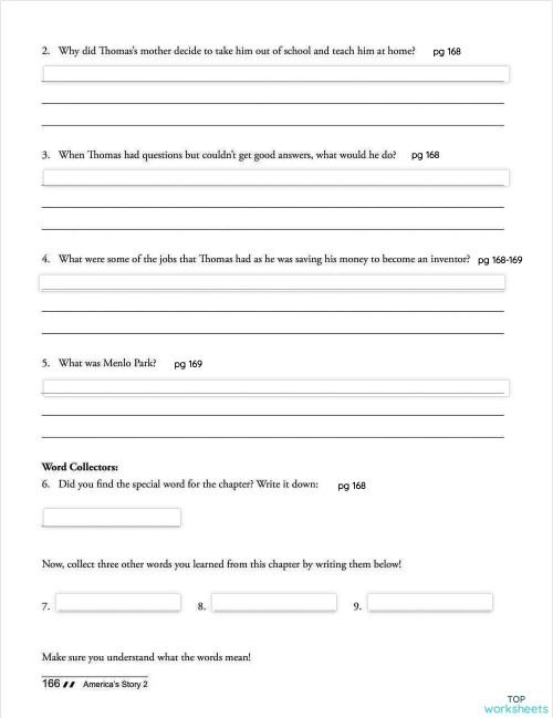 Chapter 17: Writing Page Pg 166. Interactive worksheet | TopWorksheets