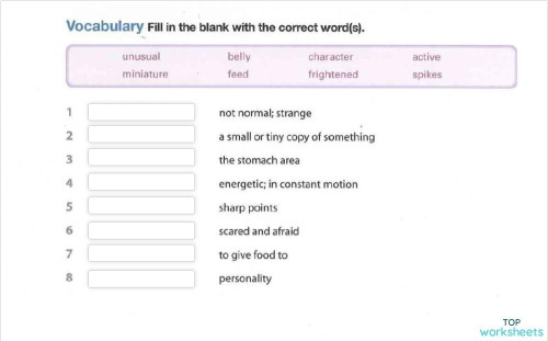 I want an unusual pet part 1. Interactive worksheet | TopWorksheets