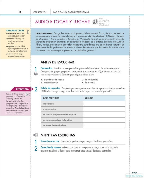 1. Las familias y las comunidades 14. Ficha interactiva | TopWorksheets