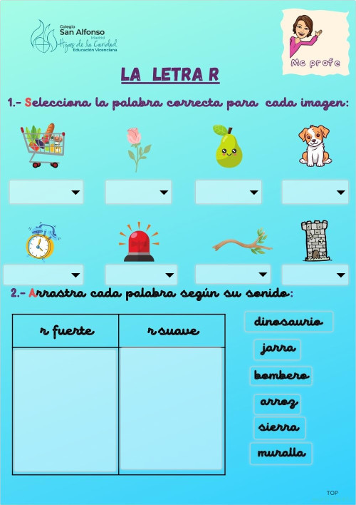 La letra r. Ficha interactiva | TopWorksheets