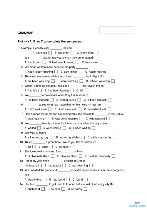 QUICK 3 UPPER. Interactive worksheet | TopWorksheets