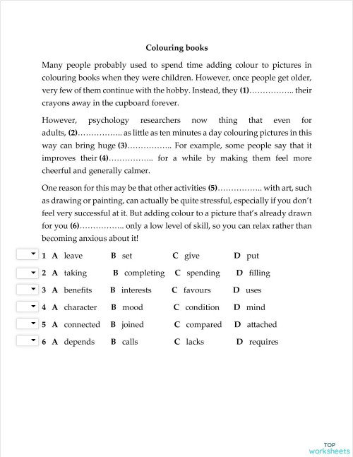 B1 Use of English_Test 3. Interactive worksheet | TopWorksheets