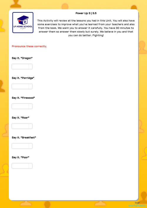 Power Up 3 | 3.5. Interactive worksheet | TopWorksheets