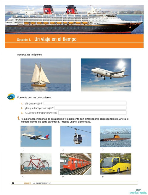 Las vacaciones. Ficha interactiva | TopWorksheets