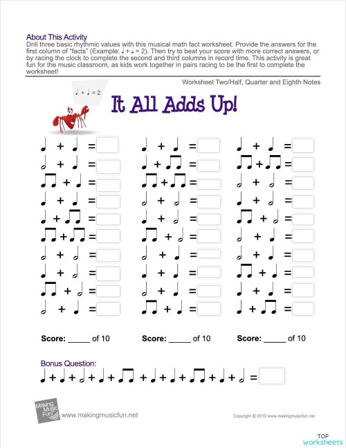 Music: interactive worksheets and online exercises | TopWorksheets
