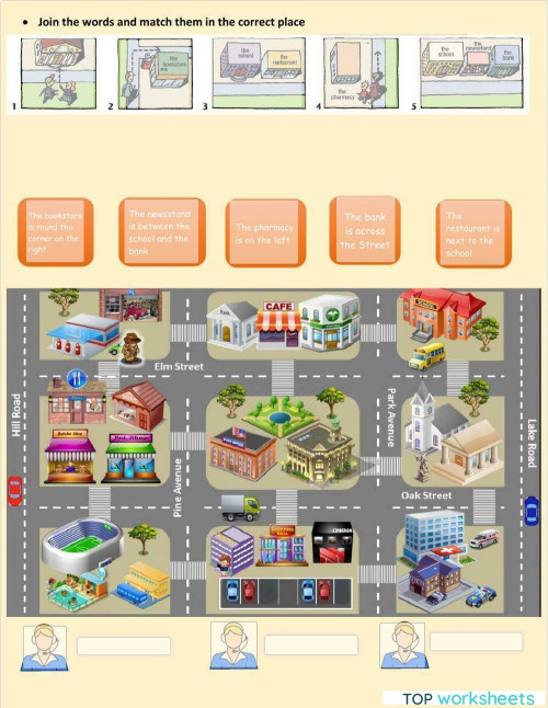 Giving directions. Interactive worksheet | TopWorksheets