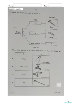 TRIAL PSR : SCIENCE PAPER 1 (PART 2). Interactive worksheet | TopWorksheets