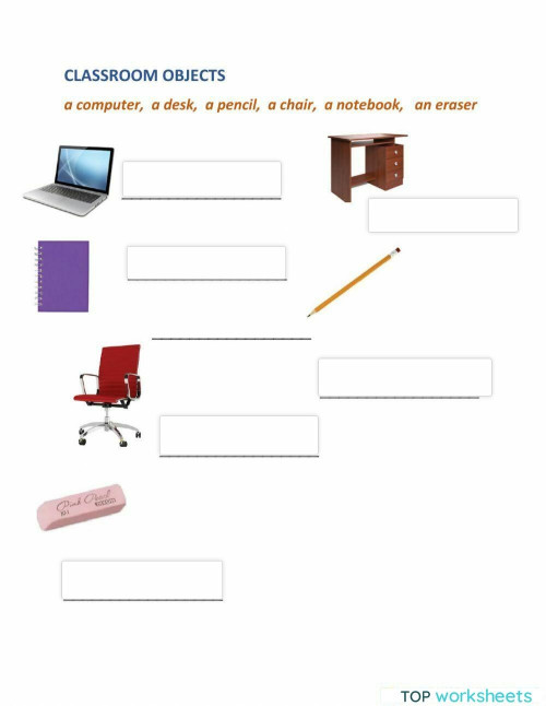 Classroom. Interactive worksheet | TopWorksheets