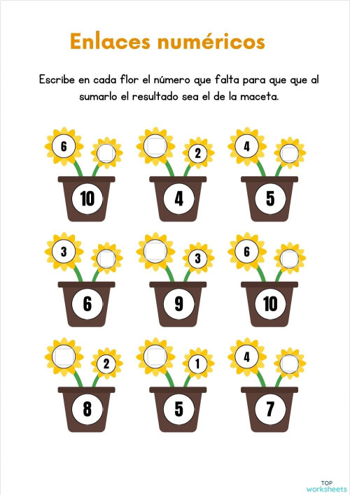 Enlace numérico. Ficha interactiva | TopWorksheets