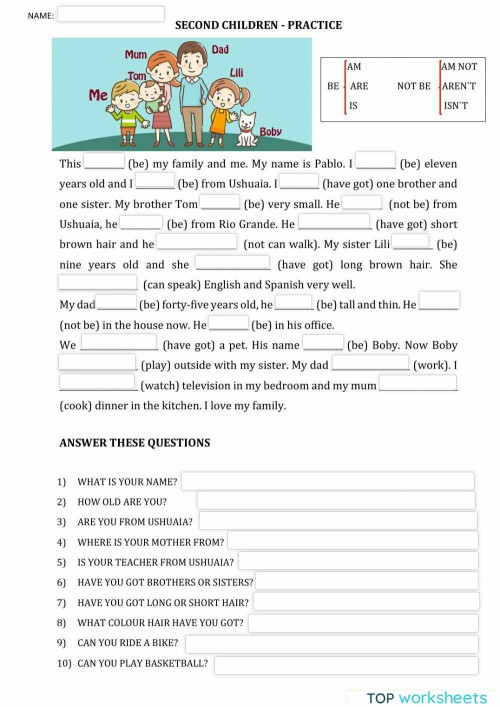 2nd Children. Interactive worksheet | TopWorksheets