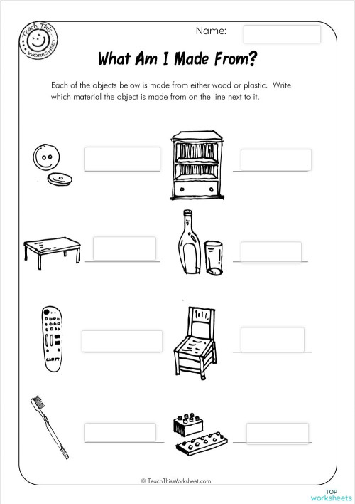 What am I made from?. Interactive worksheet | TopWorksheets