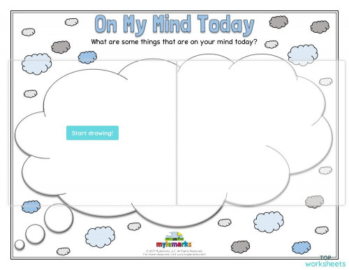 On My Mind Today. Interactive worksheet | TopWorksheets