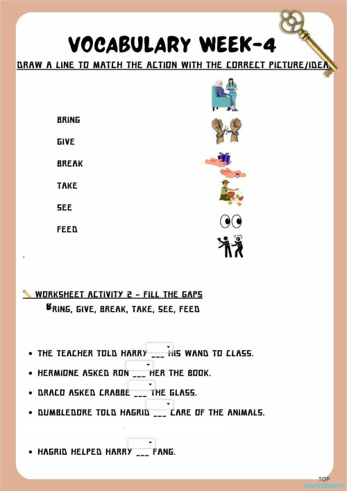 vocab week 4. Interactive worksheet | TopWorksheets