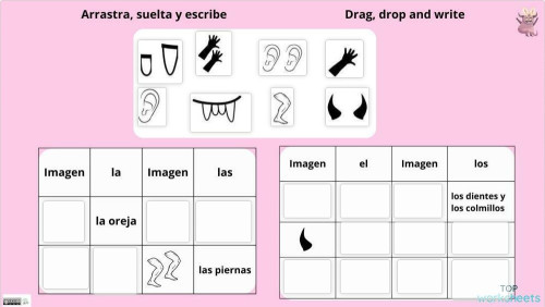 Las partes del cuerpo-monstruo actividad interactivaJM. Ficha ...