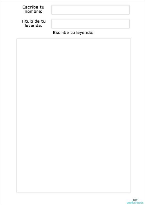 Tarea leyendas. Ficha interactiva | TopWorksheets