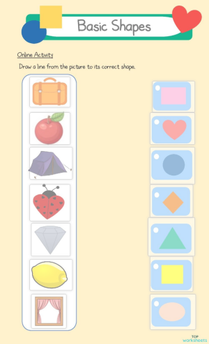 Basic Shapes Interactive Worksheet. Interactive worksheet | TopWorksheets