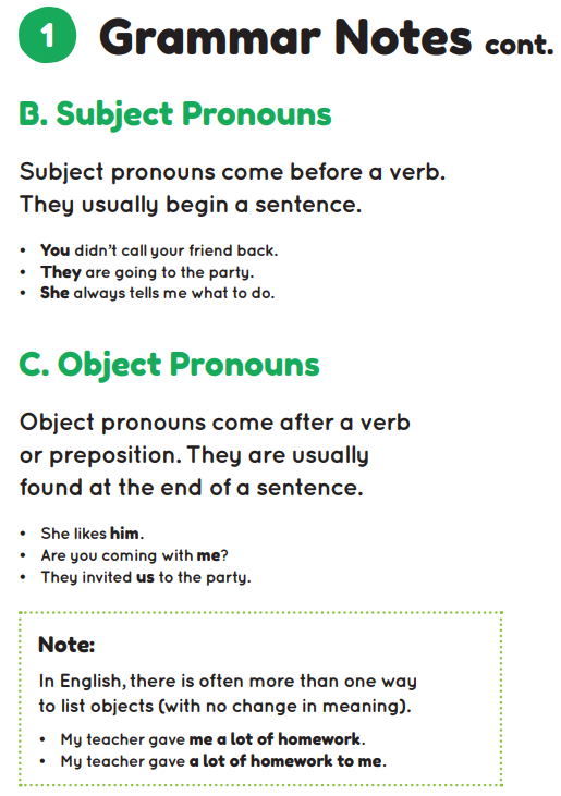 PERSONAL PRONOUNS (SUBJECT - OBJECT) 01. Interactive worksheet ...