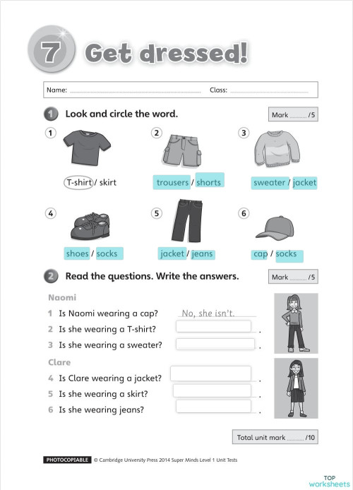SM1_Test 7. Interactive worksheet | TopWorksheets
