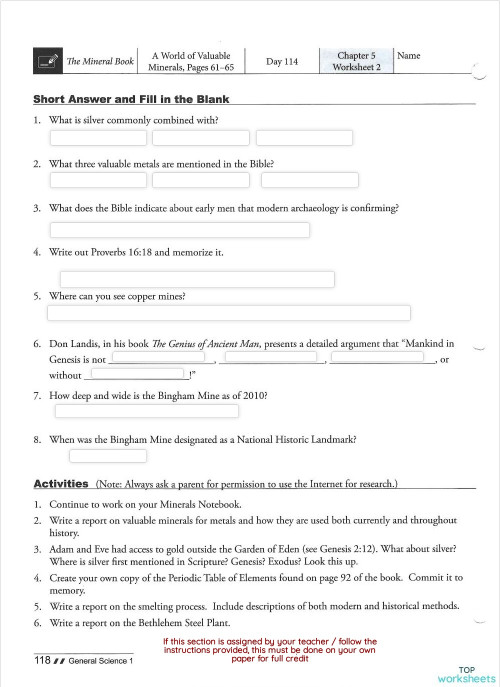 Materials: interactive worksheets and online exercises | TopWorksheets