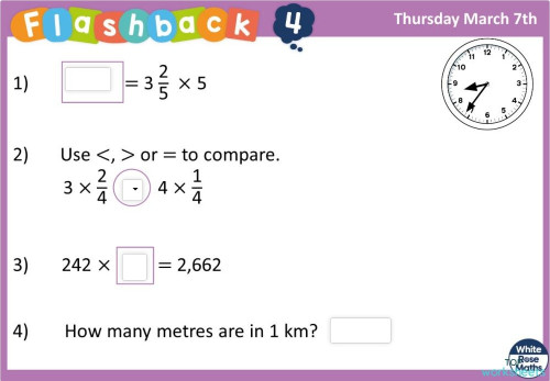 4 A Day 7th March. Interactive worksheet | TopWorksheets