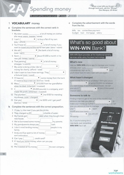 Inter EF 2A. Fitxa interactiva | TopWorksheets