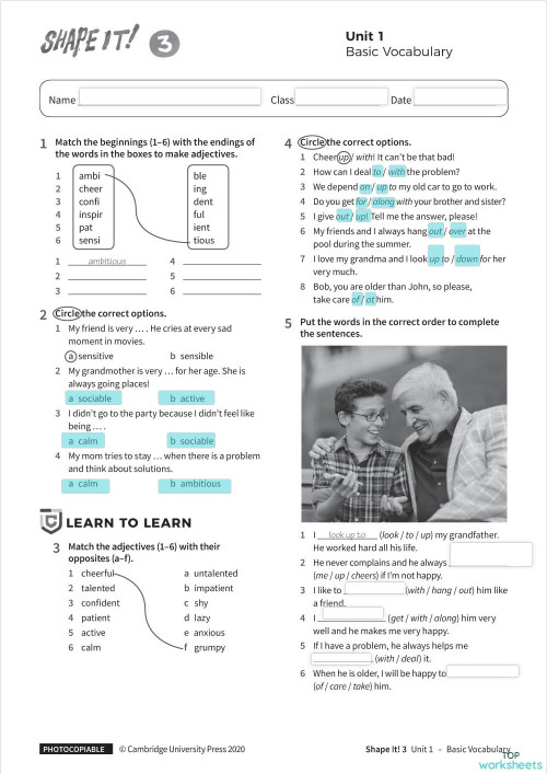Homework 2 - Vocabulary worksheet. Interactive worksheet | TopWorksheets