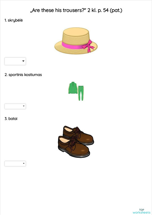 ,,Are these his trousers?" 2 kl. p. 54 (pat.). Interactive worksheet ...