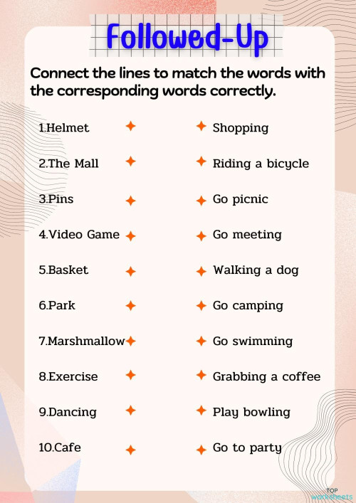 Followed-Up. Interactive worksheet | TopWorksheets