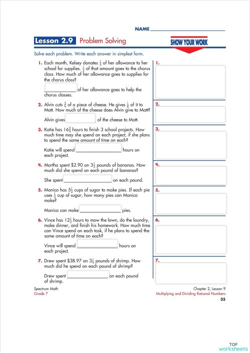 Lesson 1.5 Solving simple Inequalities (8th). Interactive worksheet ...