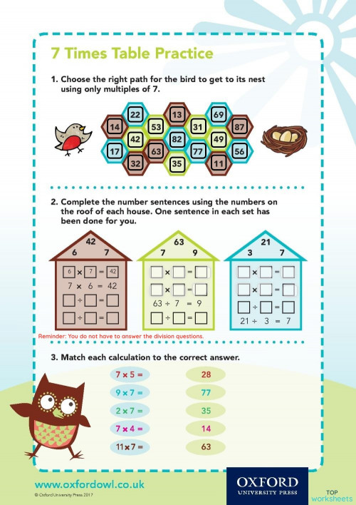 Practice Worksheet Multiplication of 7. Interactive worksheet ...