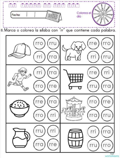 Ficha nº2 letra "rr". Ficha interactiva | TopWorksheets