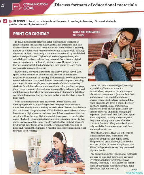 Reading comprehension: interactive worksheets and online exercises ...