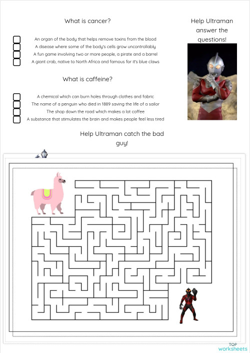 Ultraman Worksheet. Interactive worksheet | TopWorksheets