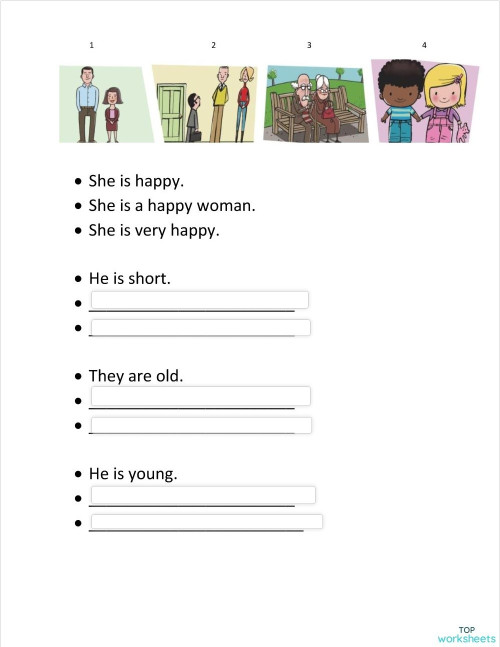 Adjectives. Interactive worksheet | TopWorksheets