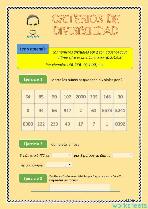 Fichas interactivas y ejercicios online en España | TopWorksheets